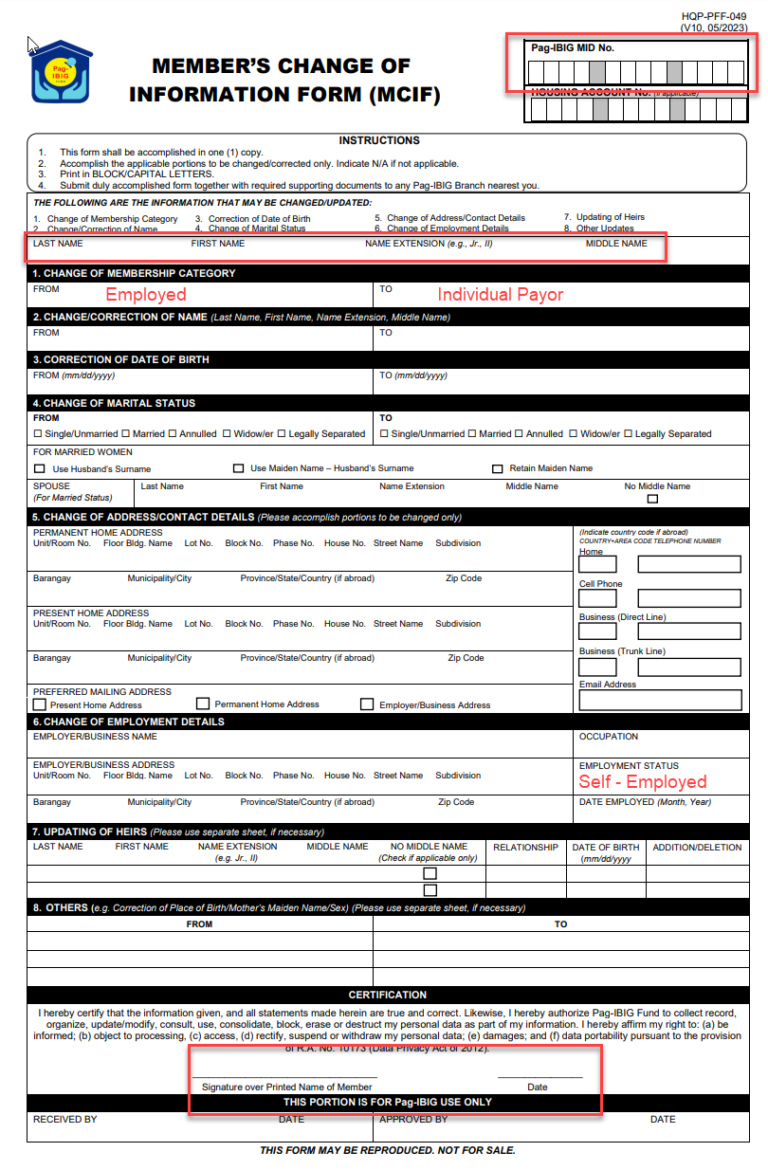 How to Change Pag-IBIG Status from Employed to Individual Payor ...